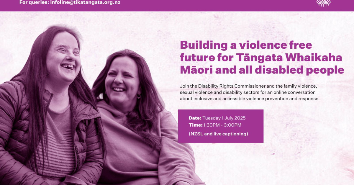 Webinar 'Building a violence free future for Tāngata Whaikaha Māori and ...